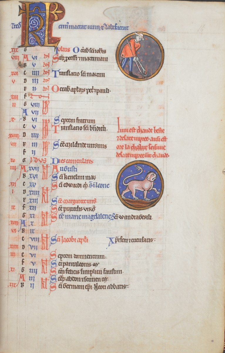 Calendars in Medieval Manuscripts – Centrul CODEX